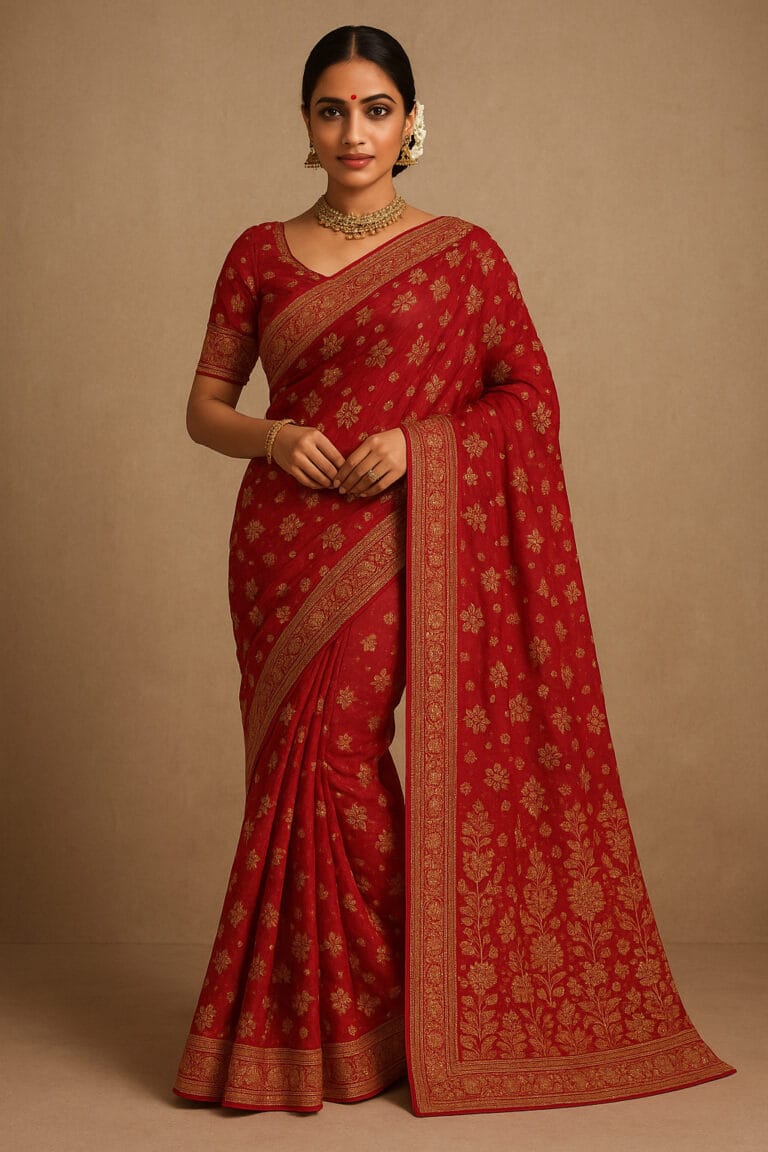 Best Handwork Sarees for Durga Puja & Navratri 2025 - Morpankh.com