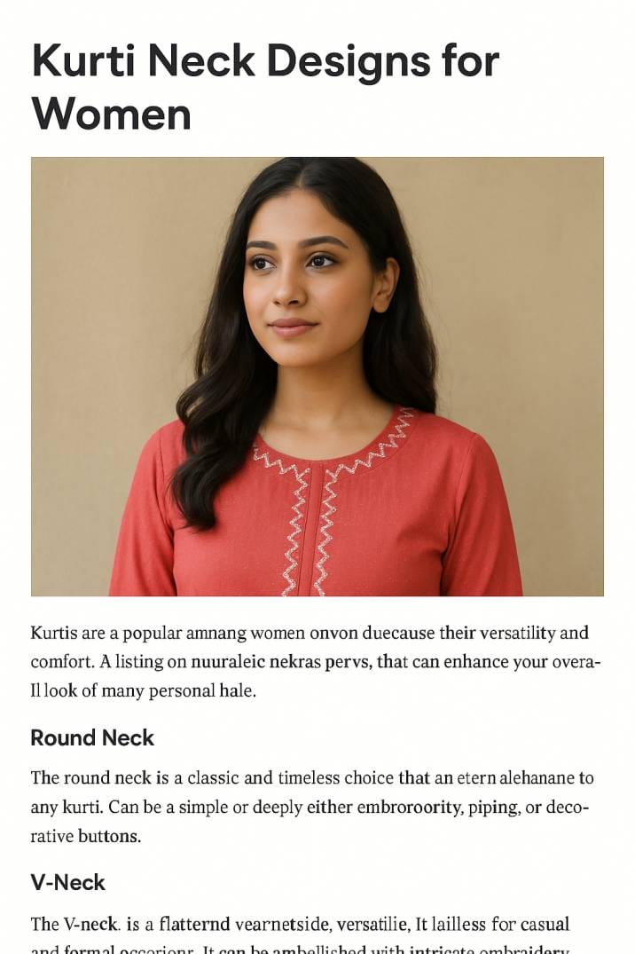 Trendy Kurti Neck Designs for Women in 2025