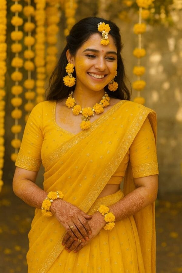 Top haldi outfits for bride in 2025